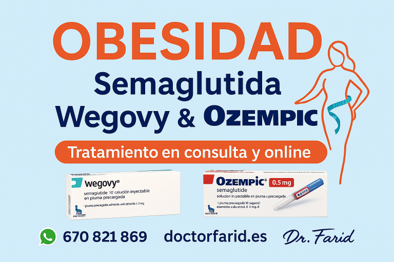 Tratamiento de la obesidad con semaglutida (Ozempic y Wegovy)